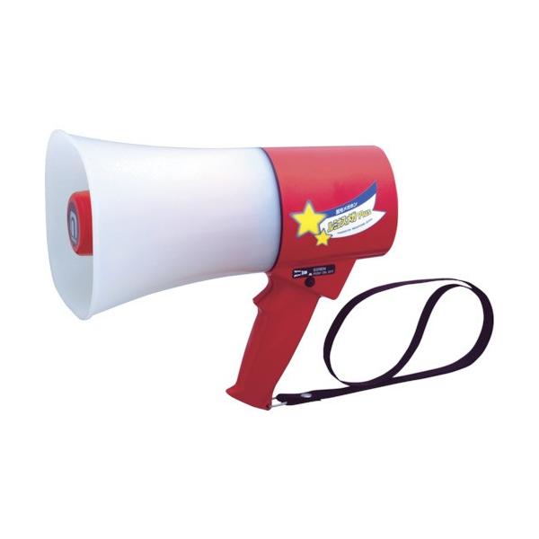 【発売日：2018年04月16日】【商品詳細】●1分間で100リットルの放水に耐える、耐水型メガホンです。●ホーンマウスに蓄光樹脂を採用したため、暗闇で発光します。●小型・軽量・蓄光・耐水強化タイプです。●内蔵音：サイレン●定格出力(W)：...