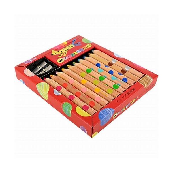 【発売日：2017年05月25日】コクヨ ミックスイロ鉛筆 10ホン KE-AC1JANコード：4901480276878サイズ:(色鉛筆)φ1×L9 (パッケージ)12×2×12素材:木、粘土、ワックス、顔料違う色を重ねるようにおくことで...