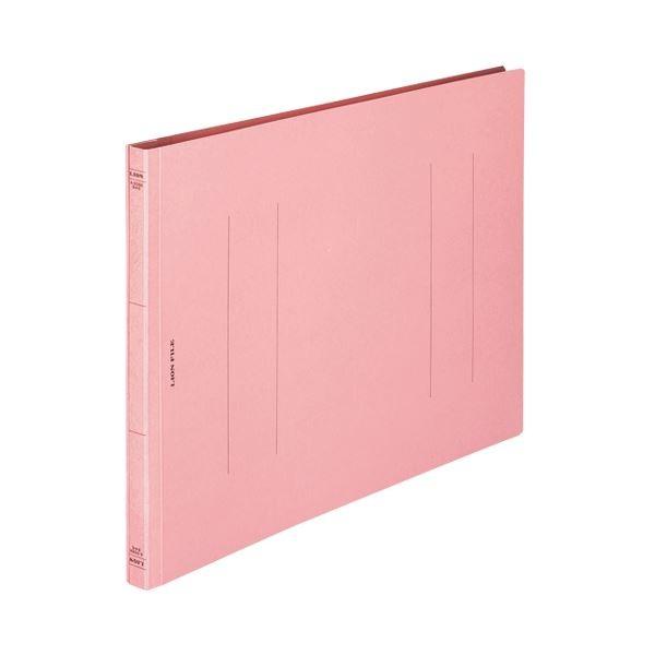 【商品名】(まとめ) ライオン事務器 フラットファイル(環境) 樹脂押え具 B4ヨコ 150枚収容 背幅18mm ピンク A-506KB4E 1セット(10冊) 【×5セット】