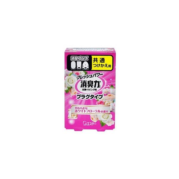 【商品名】（まとめ） エステー 消臭力 プラグタイプ やわらかなホワイトフローラル つけかえ 20ml 1個 【×10セット】