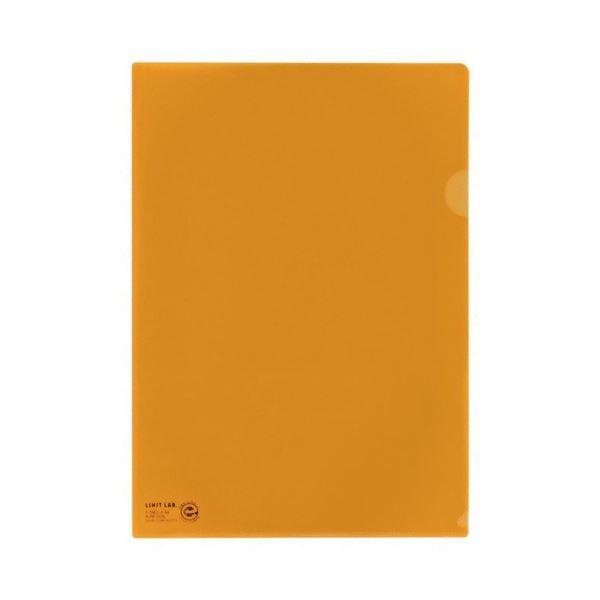 【商品名】 (まとめ）LIHITLAB クリヤーホルダー F-78EC-4 A4 橙 5枚【×10セット】