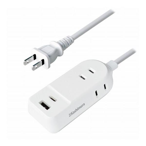 【発売日：2023年11月02日】【商品説明】リバーシブルUSB+Type-C充電できる電源タップ　出力合計5V2.4Aの12W　自動識別IC搭載でスマホにあわせて最適充電製品サイズW95×H45×D25mm製品重量265(g)