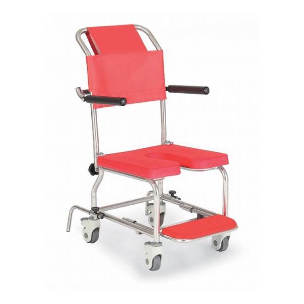 【発売日：2022年11月01日】【商品説明】軽量＆コンパクト簡易シャワー車椅子低床モデル【規格詳細】○寸法：全幅43×全長56〜65×全高86cm○折りたたみ時寸法：全幅43×全長61×全高53cm○座幅：39cm○○前座高：40cm○後...