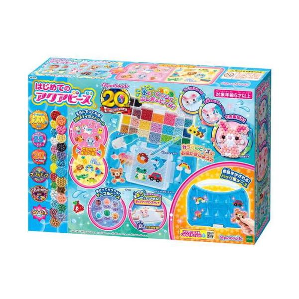 【発売日：2025年02月20日】「アクアビーズ」は水でくっつく不思議なビーズ！カラフルビーズでお絵かきしよう♪アクアビーズをはじめるならコレ！！「はじめてのアクアビーズ」がフルモデルチェンジで新登場！ケース・ポップアップビーズトレイ・Wア...
