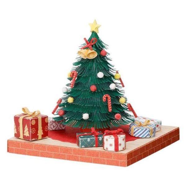 【発売日：2025年11月27日】360度どこから眺めても楽しめる、手のひらサイズのミニチュアキット「ペーパーナノ 360」から「クリスマスツリー」が新登場！●スリムな封筒パッケージでお土産やプチギフトにもピッタリ。●部品をカッターで取り外...