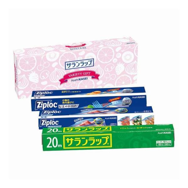 【発売日：2025年12月25日】【商品詳細】サランラップやジップロックなどハイクオリティーのキッチン用品を詰め合わせたギフトです。内容:サランラップ（約30cm×20m）・ジップロックフリーザーバッグ（L5枚入）・ジップロックイージージッ...