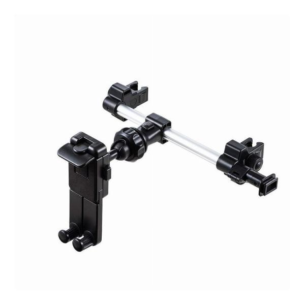 【発売日：2022年03月03日】【商品特長】車の後部座席にタブレットを設置できる車載ホルダー。座席の真後ろ、真ん中の2箇所で設置場所の変更が可能。■サイズ：ホルダーサイズ/約W50〜150×D52×H150〜247mmブラケットバーサイズ...