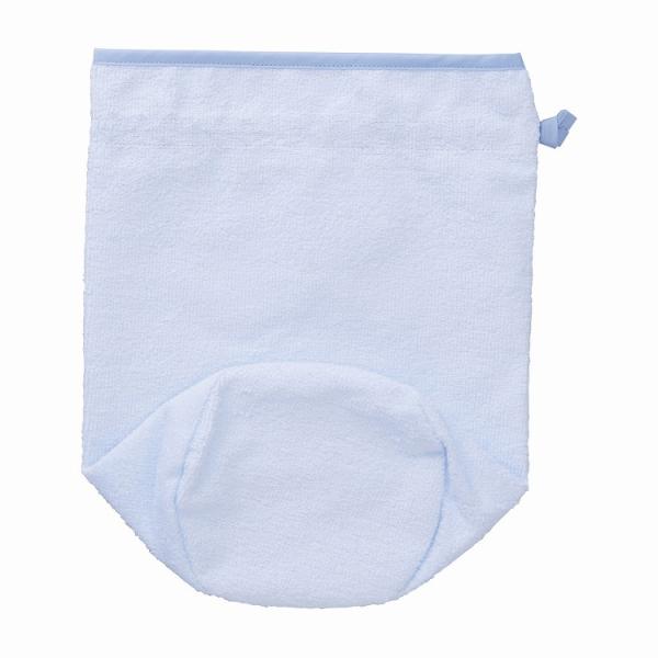 【発売日：2024年10月15日】【商品説明】肌触りのよいタオル地で、裏面は耐熱ポリウレタンで乾燥機使用可能。茶巾絞紐付。乾燥機が使える防水カバー。カラー：ブルー製品サイズ：140×260mm本体重量：0.05kg材質：表=綿100％(色落...