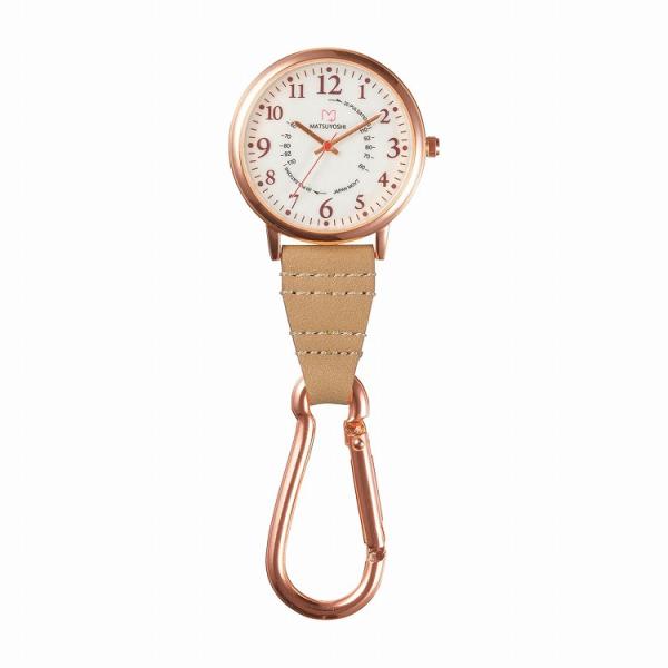 【発売日：2024年10月15日】【商品説明】文字盤最大級38mm安心のカラビナタイプ夜勤も安心全面蓄光質感かわいいマットカラーカラー：PG×グレージュ製品サイズ：W41×D9×H112mm本体重量：29g材質：ケース=亜鉛合金、風貌=ミネ...