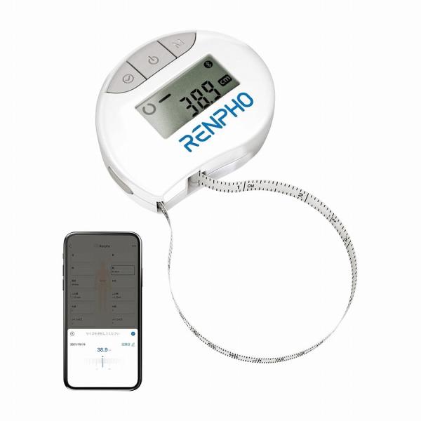 【発売日：2024年10月15日】【商品説明】RENPHOスマートメジャーは革新技術を採用しており、スマホと連携し、ウエスト、ヒップなど気になる部位を選択して専用アプリで一括管理できます。カラー：ホワイト製品サイズ：幅7.1×奥5.8×高2...