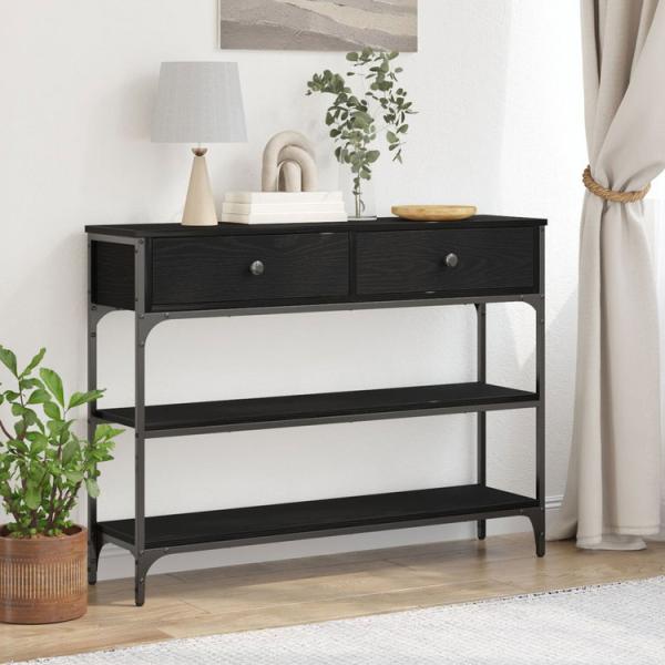 【発売日：2025年07月28日】このモダンなエンドテーブルは、スリークなブラックオークデザインが特徴。どんな現代的なリビングやオフィスにぴったり。クリーンでスムーズな表面が機能的でなく、エレガントさもプラスしてくれるから、飲み物やランプ、...