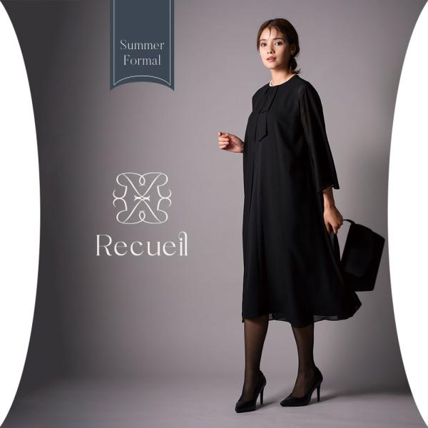 ブラックフォーマル(レディース)商品/喪服 礼服 女性用アイテム：夏用ワンピース(ロング丈ワンピース)対応シーン：葬儀参列/家族葬/お通夜/夏場の法事モデルサイズ(cm)：身長169/B81/W60/H85商品着用サイズ：9号サイズ展開：9...