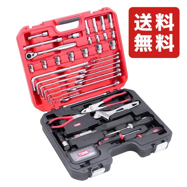 自動車や二輪車（バイク）の整備・メンテナンスに最適な工具を厳選した、TONE（トネ）の63点コンビネーションツールセット「K600」です。■ 特長・仕様・充実の63点セット：グッドデザイン賞受賞のラチェットハンドルやコンビネーションスパナ、...