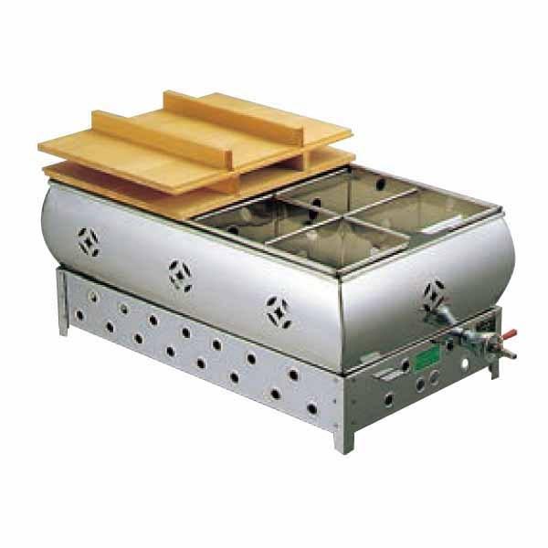 【メーカー】EBM【外形寸法】幅525×奥行380×高さ310(mm)【鍋寸法】幅420×奥行360×高さ95(mm)【容　　量】13リットル【ガス消費量】3.26kw/h【ガス接続口】9.5mm【送料について】沖縄・北海道・離島等に商品を...