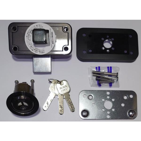 ブランド：美和ロック部品情報：JN NDZ-1AT2シリンダータイプ：JN　シリンダー 付属キー本数 3本扉厚：37〜42mm色仕上げ：CD色(セラミックダークグレイ)