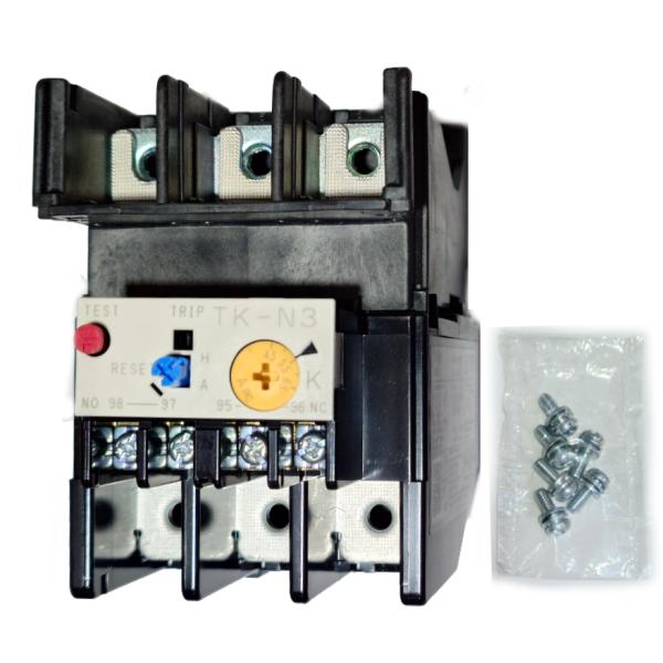 商 品 名：2E欠相検出機能付シリーズ：新SC,NEO_SCシリーズ用途：単独設置用構造：3素子ヒートエレメント本体形式：TK-N3H設 定 値：45〜65A適用モータ：15kw(3相200v)補助接点構成：1a1b