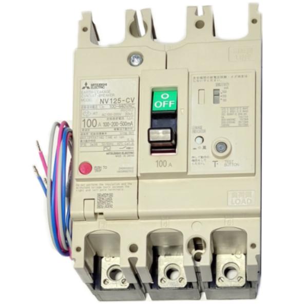 ブランド: 三菱電機漏電遮断器（一般用途）NV125-CV 3P 100A 100-440V 1.2.500MAAL-1LS：警報スイッチ付定格電流(A)：100定格感度電流(mA) ：100・200・500 切換定格使用電圧(V)：AC1...