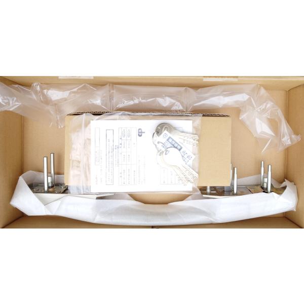 ゴール、GOAL プッシュプル錠 VJ-PX GOE 3641 40ヨウ ソトトッテ  RMK 子鍵6本 GOE型ハンドル、アルミコーティングシルバー