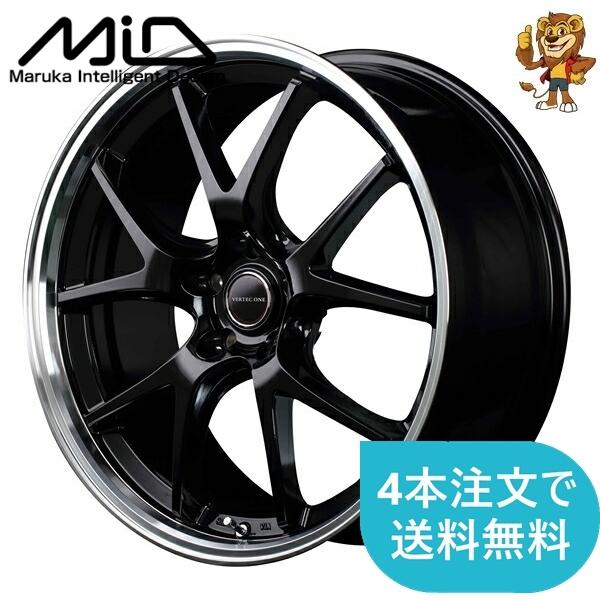 商品詳細メーカー MID (マルカサービス)商品名 VERTEC ONE (ヴァーテックワン) EXE5  ホイールのみ1本サイズ 19インチ 8.0J PCD:114.3 穴数:5 インセット:42カラー グロッシーブラック/リムポリッシ...