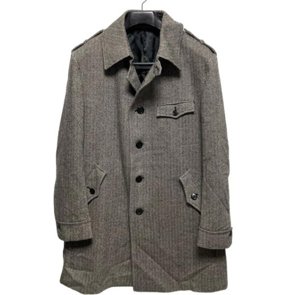 ■商品アイテム：【伊製lanificio zanieri社】スーツカンパニー ツイード ヘリンボーン ポロコート L　　　　　　　■特徴：●イタリア製「lanificio zanieri社」の上質なツイード生地を使用、ヘリンボーン織り「スー...