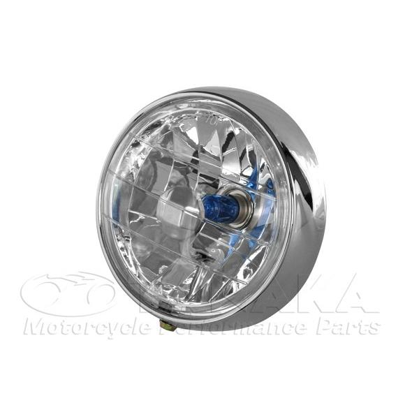 【こちらは田中商会_ヤフーショッピング直営店です】 カブ用　マルチリフレクターヘッドライトレンズ＆リム　クリア  【適合車種】 ・スーパーカブSTD　93年〜（C50-040001〜/※カスタムは除く） ・リトルカブ　97年〜（C50-43...