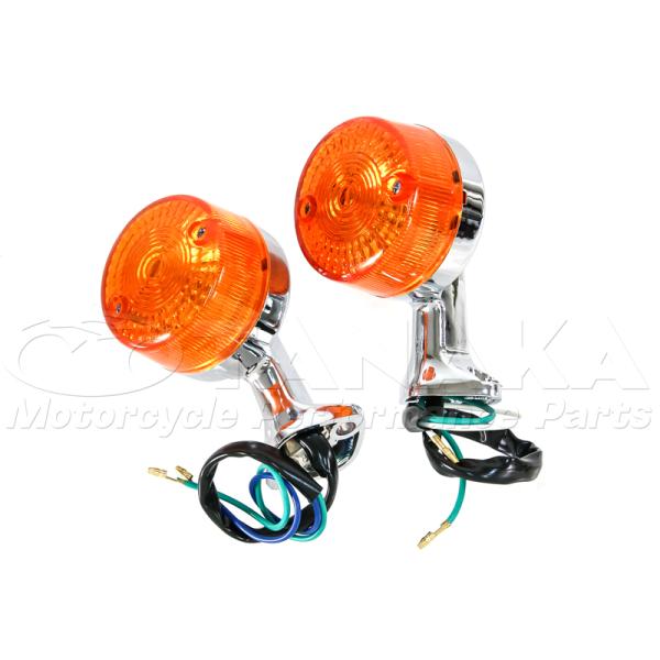 カブC50STD・DXノーマルタイプリアウインカー左右セット（2個セット）・12Vウェッジ球付　（６vバルブに交換することで６v車両にも装着可能です）・2個セット ※前後でご使用の場合はフロントウインカーも併せてご購入下さい。【適合】スーパ...