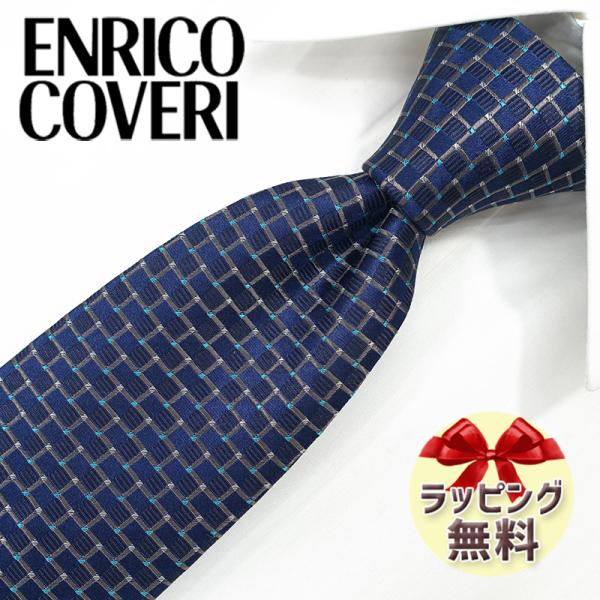 エンリココベリの若々しさと躍動感に溢れる作品群は高い評価を得ています。■商品名:Ricerche di ENRICO COVERI　エンリコ・コベリ　ネクタイ■品番:EC22■カラー(ベース/デザイン):ネイビー/グレー■素材:シルク 10...