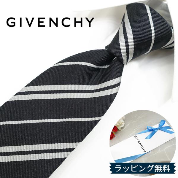 GIVENCHY(ジバンシー)は、都会的なシンプルさと気品のスタイルでパリを代表する老舗ブランドです。■商品名：GIVENCHY ジバンシィ ネクタイ■品番：GIV187■カラー(ベース/デザイン)：ブラック/ホワイト■素材：シルク 100...