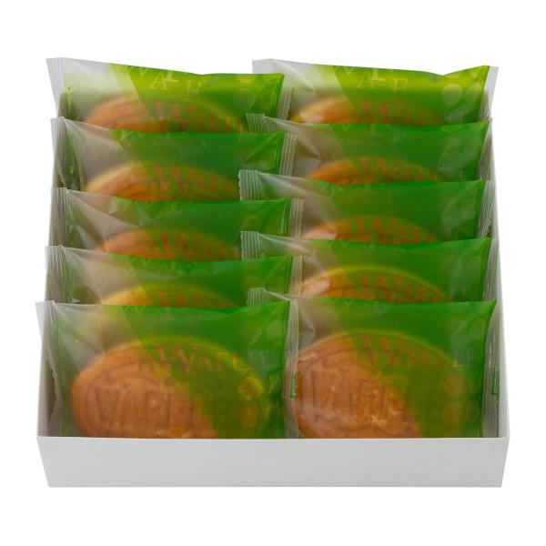 岡山 創業明治四年 「福井堂」 ワッフル 抹茶10個セット 4826-107 |  お歳暮・お中元・2025・2026・ギフト・贈り物・お取り寄せグルメ・人気・おすすめ・スイーツ自慢のふわふわ生地で美味しい抹茶クリームを挟み込みました。ほろ...