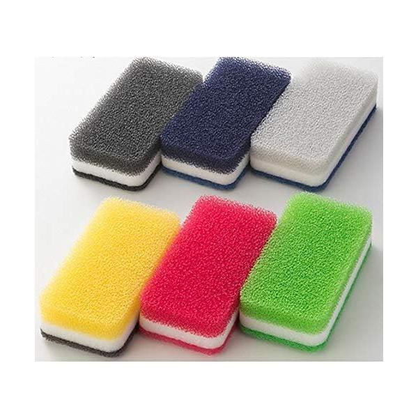 【台所用スポンジ】大きめの網目気泡スポンジ、細かい気泡ウレタンフォーム、研磨材入り不織布の3層構造で、あらゆる食器、調理器具を洗浄。丈夫で、泡立ち・泡切れも満点です。 【6色カラーセットで用途ごとに分けて使いやすい】主張しないシンプルカラー...