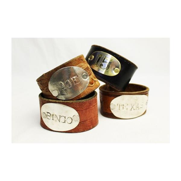 【DETAIL】・MATERIAL：Antique Leather,Silver,Brass,etc.・HANDMADE IN U.S.A. 【SIZE】・幅：約3.5〜4.5・内径：約17〜19cm【ATTENTION】ご覧の環境により画...