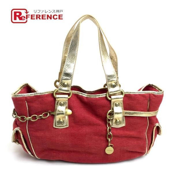 【商品番号】139701-4816-56【ブランド】フランチェスコ・ビアジア【モデル】ツートンカラー【タイプ】トートバッグ ハンドバッグ【対象】レディース【カラー】レッドxゴールド【素材】【品質表示】リネン25%×レーヨン31.2%×ジュー...