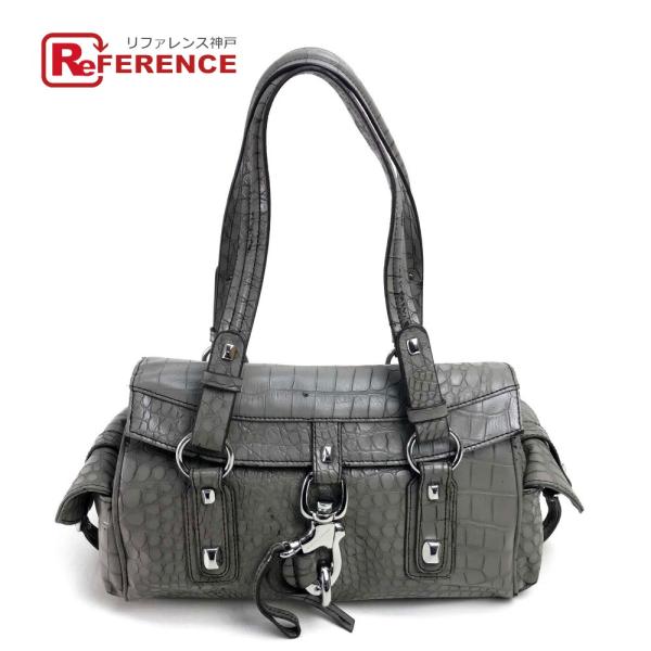 【商品番号】145200-9004-2【ブランド】フランチェスコ・ビアジア【ライン】クロコ型押し【モデル】シークレットラブ【タイプ】カバン【形状】ショルダーバッグ【対象】レディース【カラー】グレー【素材】合成皮革【サイズ】W30cm×H18...