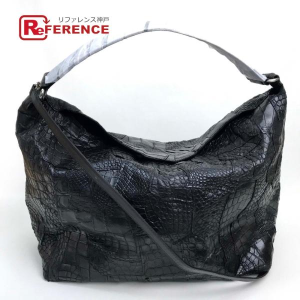 【商品番号】2000012-9562-33【ブランド】ノーブランド【ライン】パッチワーク【モデル】ワンショルダー【タイプ】2WAY 肩掛けショルダーバッグ【対象】ユニセックス【カラー】ブラック【素材】クロコダイル【サイズ】W39cm×H35...