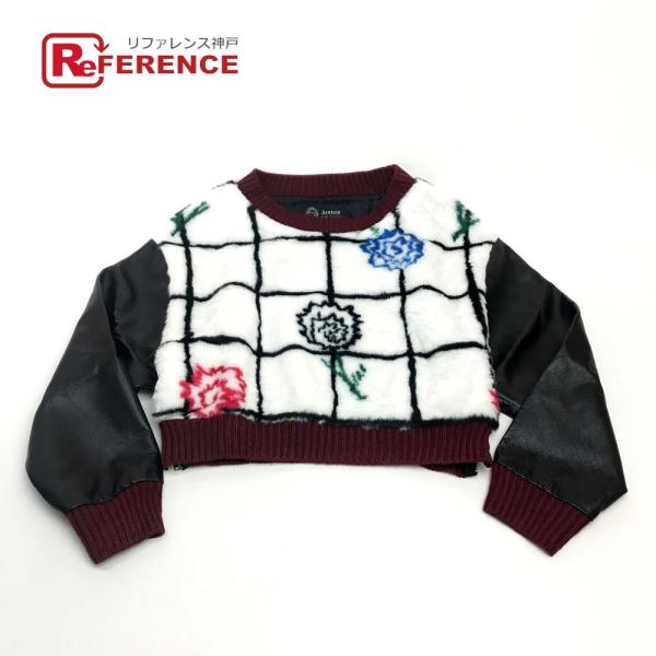 【商品番号】228550-13703-7【ブランド】スレトシス【ライン】ショート丈【モデル】サイドジップ【タイプ】トップス【形状】ニット【対象】レディース【カラー】ホワイトxブラック【素材】フェイクファー / レザー【サイズ】表記サイズ：3...