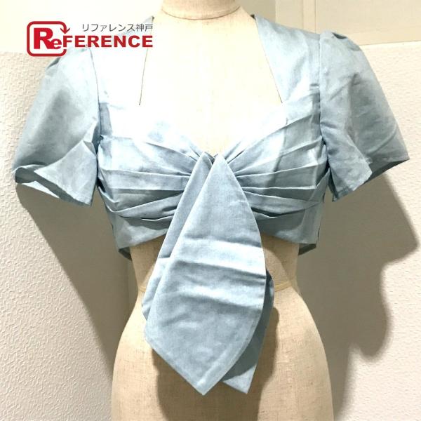 【商品番号】228550-14797-3【ブランド】スレトシス【ライン】半袖 ショート丈【モデル】リボン デニム【タイプ】トップス【形状】ブラウス【対象】レディース【カラー】ライトブルー【サイズ】表記サイズ：38肩幅：33cm着丈：36cm...