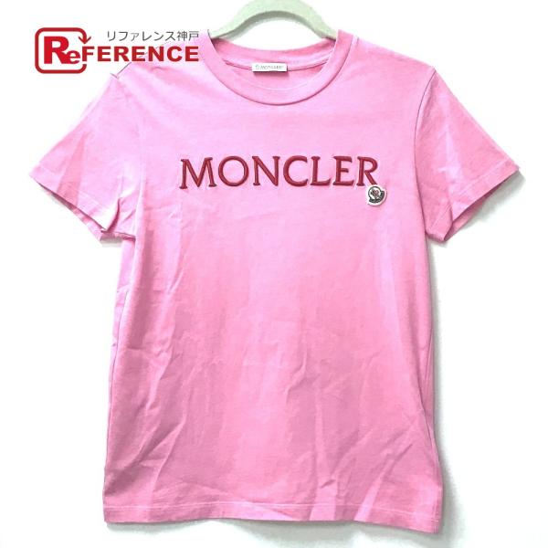 【商品番号】G-251025-22【ブランド】モンクレール【ライン】ロゴ【モデル】MAGLIA MANICHE CORTE【タイプ】アパレル 半袖 トップス 丸首【形状】半袖Ｔシャツ【対象】レディース【カラー】ピンクxレッド【素材】コットン...