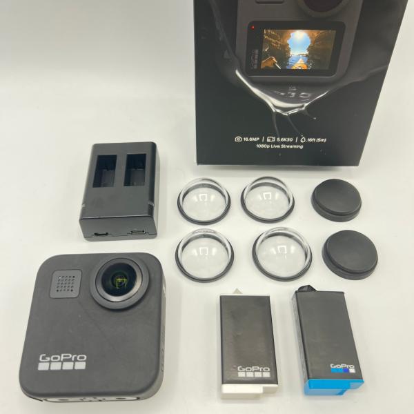GoPro MAX CHDHZ-202-FX Enduroバッテリー付き ウェアラブル アクションカメラ ゴープロ マックス 本体■商品状態【B】一般的な使用感のある商品・本体側面に使用に伴う擦れ感が見られます。・モニターには保護フィルムが...
