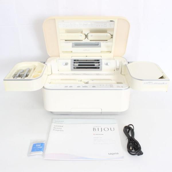 フヨウサキナ サキナビジュー saqina BIJOU 美顔器 美容機器 フェイスケア 本体■商品状態【B】一般的な使用感のある商品・本体と付属品には使用環境に伴う黄ばみ感と細かな擦れがございます。・説明書の裏面に前所有者様のメモ書きがござ...