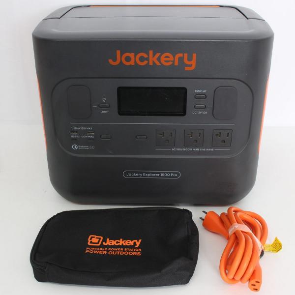 Jackery ポータブル電源 1500 Pro JE-1500B 超大容量 1512Wh 蓄電池 非常用電源 ジャクリ 本体■商品状態【B】一般的な使用感のある商品・本体底面や側面などに使用に伴う細かな擦れキズがございます。・メーカー様公...
