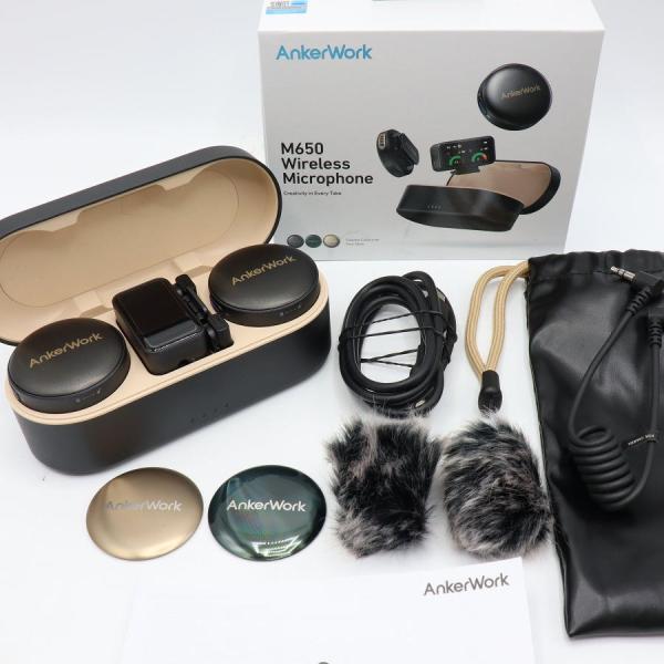 【美品】Anker AnkerWork M650 Wireless Microphone A3320011 メタリックブラック ワイヤレスマイク ノイズリダクション アンカー 本体■商品状態【A】大きなダメージもなく程度良好の美品・USED...