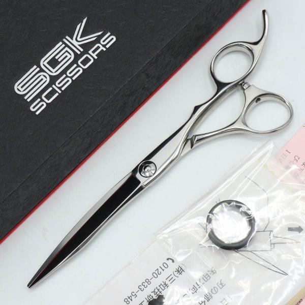 【美品】SGK 三和技研 CRM-63 カットシザー■商品情報・ハマグリ刃・3Dハンドル・6.3インチ・62.8グラム■特徴狙ったポイントを逃がさずしっかりソフトに切る！マイスターハンドル採用■商品状態【A】大きなダメージもなく程度良好の美...