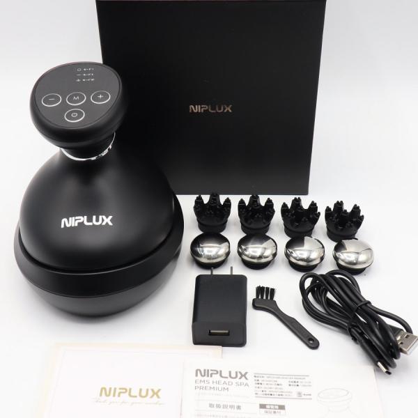 【美品】NIPLUX EMS HEAD SPA PREMIUM NP-EHSP23BK ヘッドスパ 電動頭皮ブラシ ニップラックス 本体■商品状態【A】大きなダメージもなく程度良好の美品・本体と付属品に若干の擦れ感はございますが、全体的に状...