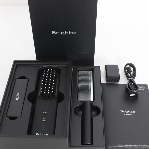 【美品】Brighte ELEKI BRUSH+ BRT-FSB180 ブラック エレキコーム付 美顔器 EMS フェイスケア ブライト エレキブラシ 本体■商品状態【A】大きなダメージもなく程度良好の美品・USED品ではございますが大きな...