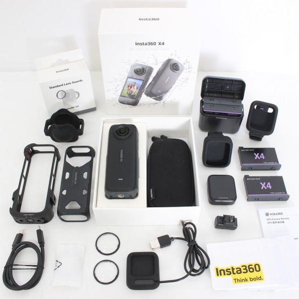 【美品】Insta360 X4 CINSABMA 360度カメラ プレビューリモコン＋アクセサリー付 全天球 インスタ360 パノラマ 本体■商品状態【A】大きなダメージもなく程度良好の美品・USED品ではございますが大きなダメージや汚れな...