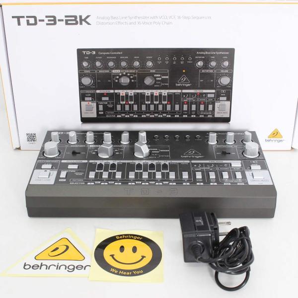 【美品】BEHRINGER TD-3-BK ブラック アナログベースラインシンセサイザー ベリンガー 本体■商品状態【A】大きなダメージもなく程度良好の美品・USED品ではございますが大きなダメージや汚れなどもなく状態の良い商品です。・動作...