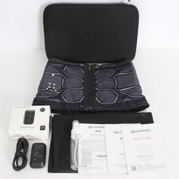 【美品】MTG SIXPAD Powersuit Core Belt SE-BS-00B-M ホームジム対応モデル Mサイズ シックスパッド パワースーツ コアベルト 本体■商品状態【A】大きなダメージもなく程度良好の美品・USED品ではご...