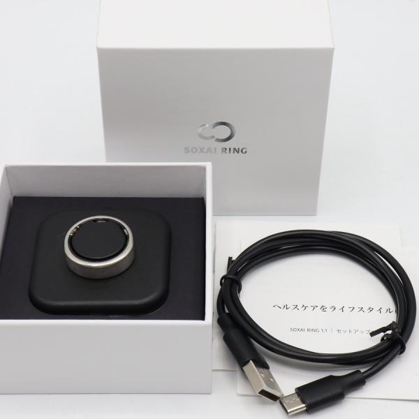 SOXAI RING 1.1 R11202 マットシルバー 20号 SOXAIRING1.120S スマートリング ソクサイリング 本体■商品状態【B】一般的な使用感のある商品・商品の特性上、リングと充電台に細かな擦れキズがございます。・動...