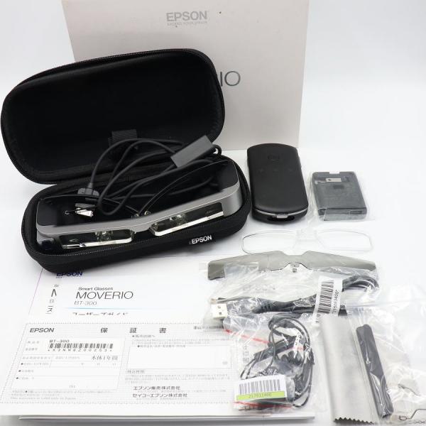【美品】EPSON MOVERIO BT-300 スマートグラス 有機ELパネル ハイビジョン対応 エプソン モベリオ 本体■商品状態【A】大きなダメージもなく程度良好の美品・USED品ではございますが大きなダメージや汚れなどもなく状態の良...
