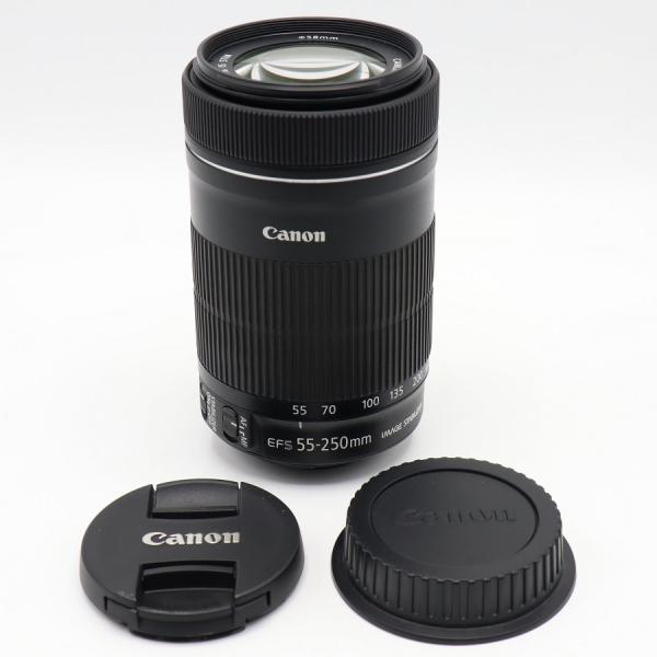 CANON EF-S55-250mm F4-5.6 IS STM EFマウント系 望遠ズーム カメラレンズ 一眼レフ 交換レンズ キャノン■商品状態【B】一般的な使用感のある商品・本体外観に大きなダメージはございませんが、レンズ内部にホコリ...